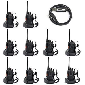 baofeng bf-888s two way radio (pack of 10) and usb programming cable (1pc)