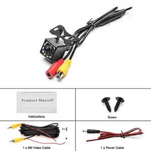 12LED Backup Camera Car Rear View Camera with Great Night Vision Full HD Image & 170 Degrees Wide View Angle Universal Mini Car Reverse Camera