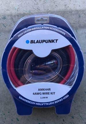 Blaupunkt AMK44R Car Audio Amplifier 4 Gauge Wiring Kit RED