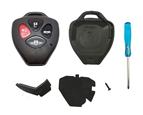 Upgraded Replacement Key Fob Cover Shell Fit for Toyota 2008-2013 Avalon / 2007-2011 Camry / 2008-2012 Corolla / 2009-2014 Venza Keyless Entry Remote Car Key Case with Screwdriver (1)