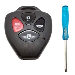 Upgraded Replacement Key Fob Cover Shell Fit for Toyota 2008-2013 Avalon / 2007-2011 Camry / 2008-2012 Corolla / 2009-2014 Venza Keyless Entry Remote Car Key Case with Screwdriver (1)