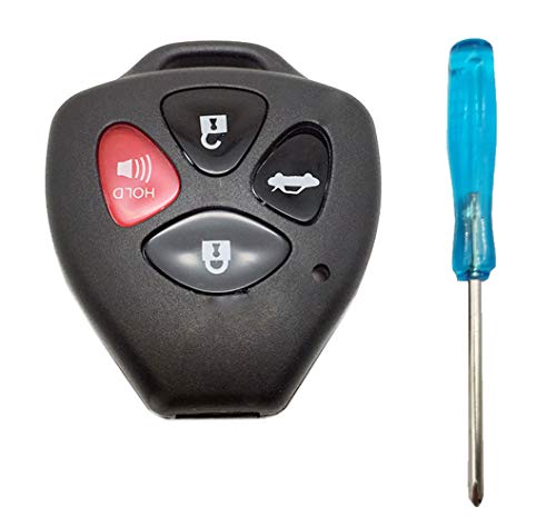 Upgraded Replacement Key Fob Cover Shell Fit for Toyota 2008-2013 Avalon / 2007-2011 Camry / 2008-2012 Corolla / 2009-2014 Venza Keyless Entry Remote Car Key Case with Screwdriver (1)