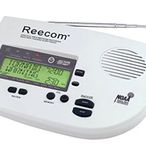 Unique 200 Hours Back-up Battery Life Time (Standby), 16 Siren Volume, EOM Detection, Display Event Message and Effective Time at a Glance, Reecom R-1630C Same Weather Alert Radio (Light Grey)