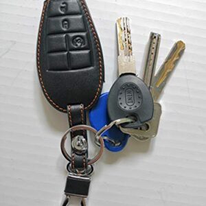 KAWIHEN Leather Key Fob Cover Replacement for Chrysler 300 T&C Dodge Challenger Durango Grand Caravan Journey Ram Truck 1500-3500 Keyless Entry Key Fob Case M3N5WY783X IYZ-C01C GQ4-53T 267F-5WY783X