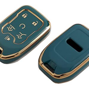 Guibuhuse TPU Protector Key Fob Cover Fit for 2015-2020 GMC Yukon/Yukon XL Chevy Suburban Tahoe (HYQ1AA)