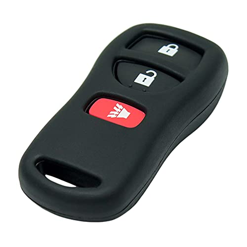 Keyless2Go Replacement for New Silicone Cover Protective Case for Select Nissan 3 Button Remotes - Black