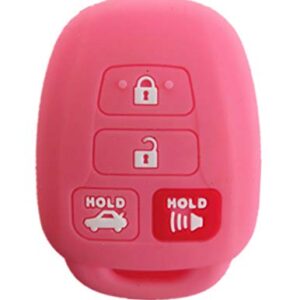 KAWIHEN Silicone Key Fob Cover Compatible with HYQ12BDM HYQ12BEL HYQ12BDP Toyota Avalon Camry Corolla Highlander Rav4 Yaris Scion FR-S tC