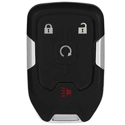 ANGLEWIDE Car Key Fob Keyless Entry Remote SHELL CASE Replacement for 17 for GMC DENALI XL (FCC HYQ1EA) 4 Buttons 1pad