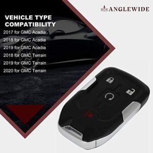 ANGLEWIDE Car Key Fob Keyless Entry Remote SHELL CASE Replacement for 17 for GMC DENALI XL (FCC HYQ1EA) 4 Buttons 1pad