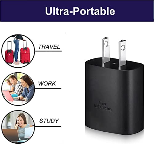 Samsung Super Fast Charger Type C, 45W USB C Super Fast Charging for Samsung Galaxy S23 Ultra/S23/S23+/S22/S22 Ultra/S22+/Note 20/S20/S21, Galaxy Tab S7/S7+/S8/S8+Ultra, 2Pack, Galaxy A, PPS Charger