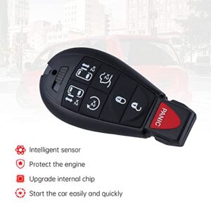 7 Button Keyless Remote Key Fob Replacement Fits Chrysler Town and Country 2008-2015 / Dodge Grand Caravan 2008-2014 (M3N5WY783X,ID46) 2 Pack