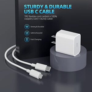 iPhone Charger Fast Charging,[Apple MFi Certified] Apple Charger iPhone Super Quick 2Pack 6FT Type-C to Lightning Cable USB C Wall Charger Plug Adapter for iPhone 14 13 12 11/14Pro Max/13Pro/XS/XR/SE