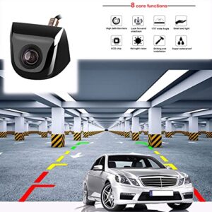 Dewkou Pack-1 HD Vehicle Backup Camera, 720P Night Vision Navigation Video Camera, 170° Adjustable Wide Angle Camera, Shockproof Fisheye Lens Parking Cameras, for Cars Trucks SUVs RVs Vans (Black)