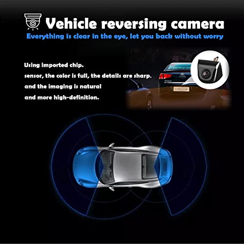 Dewkou Pack-1 HD Vehicle Backup Camera, 720P Night Vision Navigation Video Camera, 170° Adjustable Wide Angle Camera, Shockproof Fisheye Lens Parking Cameras, for Cars Trucks SUVs RVs Vans (Black)