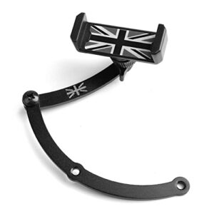 areyourshop union jack car phone mount folding holder for r55 r56 black&gray