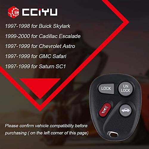 cciyu Remote Replacement Key Fob Clicker Control Keyless Entry Replacement for for C hevy S10 Blazer 1500 1500HD 2500 2500HD 3500 Suburban 1500 2500 ABO1502T