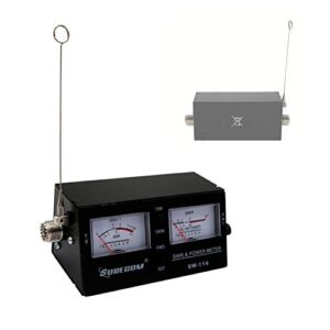 mcbazel surecom sw-114 swr rf field strength test meter with so-239 uhf connector for cb operation