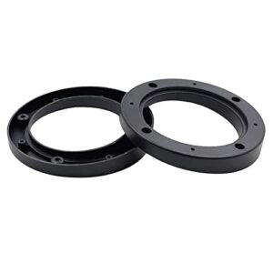 mecion 2pcs auto car truck 4″ dia universal black plastic speaker spacer adaptor ring mounting bracket