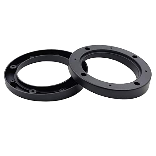 Mecion 2Pcs Auto Car Truck 4" Dia Universal Black Plastic Speaker Spacer Adaptor Ring Mounting Bracket