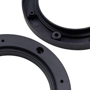 Mecion 2Pcs Auto Car Truck 4" Dia Universal Black Plastic Speaker Spacer Adaptor Ring Mounting Bracket