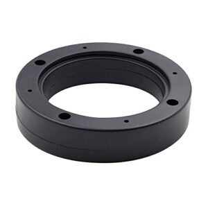 Mecion 2Pcs Auto Car Truck 4" Dia Universal Black Plastic Speaker Spacer Adaptor Ring Mounting Bracket