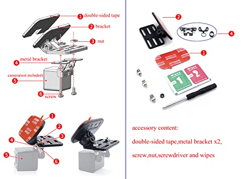 JUTOSHUR Car Rear Camera Holder Rear Window Windshield Bracket for Most Rear Camera Dash Cam