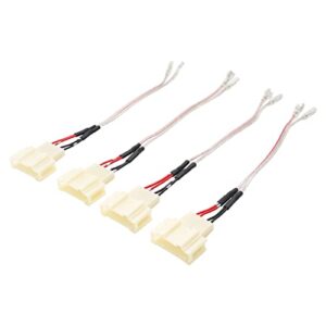 red wolf door speaker wiring harness adapter select for vw volkswagen 1999-2019 golf/beetle/passat, 1999-2016 jetta aftermarket car door speaker wire cable plug 4 pcs