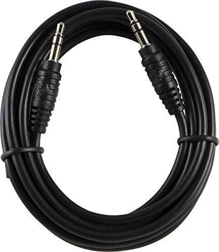 GE 3.5mm Auxiliary Audio Cable 6ft, Black, 33572