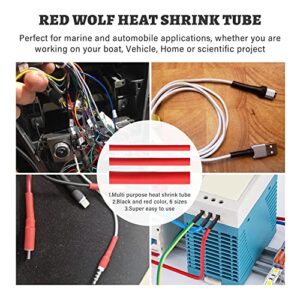 RED WOLF Car Radio Wiring Harness W/Antenna Adapter + Heat Shrink Tube Kit 3:1 Shrinkage Ratio Fit GM Chevy GMC Suburban Buick Cadillac 2002-2008 for Protection Insulation