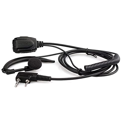 Retevis Walkie Talkie Earpiece Compatible H-777 RT22 RT21 RT68 RT22S H-777S RT27 Baofeng 888S UV-5R,Two Way Radio G Type Length Adjustable Headset with Mic(10 Pack)