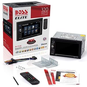 BOSS Audio Systems Elite BV755B Car DVD Player - Double Din, Bluetooth Audio and Calling, 6.2 Inch LCD Touchscreen, MP3 Player, CD, DVD, USB, SD, Auxiliary Input, AM/FM Radio Receiver (Renewed)