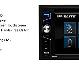 BOSS Audio Systems Elite BV755B Car DVD Player - Double Din, Bluetooth Audio and Calling, 6.2 Inch LCD Touchscreen, MP3 Player, CD, DVD, USB, SD, Auxiliary Input, AM/FM Radio Receiver (Renewed)