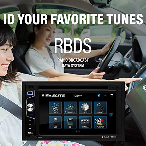 BOSS Audio Systems Elite BV755B Car DVD Player - Double Din, Bluetooth Audio and Calling, 6.2 Inch LCD Touchscreen, MP3 Player, CD, DVD, USB, SD, Auxiliary Input, AM/FM Radio Receiver (Renewed)