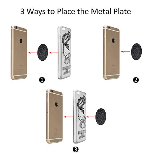 Mount Metal Plate with 3M Adhesive 5 Pack for Magnetic Cell Phone Car Mount, Stylish Universal Metal Disc Replacement Sticker for iPhone GPS Magnet Holder Cradle Stand 5 Round