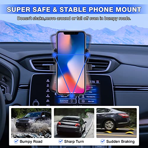 Karltys Compatible with Cell Phone Holder Honda CRV 2017-2022 CR-V Car Mobile Phone Holder Air Vent Mount for iPhone All iOS Android Phone Fully Adjustable Stand ABS Accessories