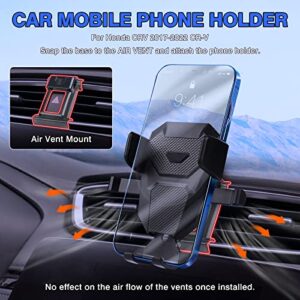 Karltys Compatible with Cell Phone Holder Honda CRV 2017-2022 CR-V Car Mobile Phone Holder Air Vent Mount for iPhone All iOS Android Phone Fully Adjustable Stand ABS Accessories