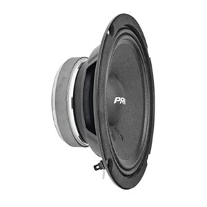 PRV AUDIO 6MB100-4 Pair of 6.5 Inch Midbass Speaker for Pro Car Audio, 4 Ohm, 50 Watts RMS Power, 200 Watts Max Power Mid Bass Factory Replacement Loudspeaker (Pair)