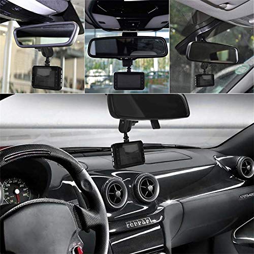 Universal Dash Cam Mount Rear View Mirror Holder with 16 Different Joints Compatible with APEMAN, Falcon F170, Old Shark, Peztio, Rexing V1P, Roav, UGSHDI, Z-Edge and Most Car Dash Camera