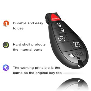 VOFONO Remote Car Key 5-Button SUV Fit for Grand Cherokee 2008-2013/ Commander 2008-2010, FCC ID: M3N5WY783X (Set of 2)