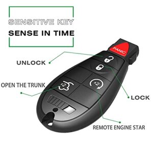 VOFONO Remote Car Key 5-Button SUV Fit for Grand Cherokee 2008-2013/ Commander 2008-2010, FCC ID: M3N5WY783X (Set of 2)