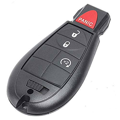 JalopyTrade Pair of Electronic Keyless Entry Remotes Fob FOBIK Compatible with Dodge (FCC ID: IYZ-C01C) 4 Button + ONE Free Lanyard