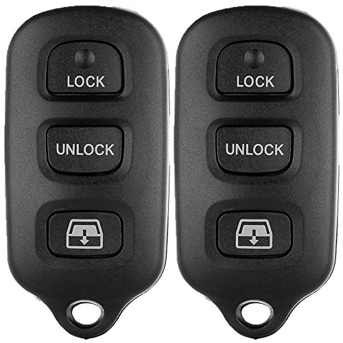 SCITOO 2pcs 4 Buttons Keyless Entry Remote Control Key Fob Clicker Transmitter SHELL Replacement fit for 2001-2008 Toyota Sequoia 1999-2009 Toyota 4Runner 1998-1999 Toyota Avalon FCC HYQ12BAN