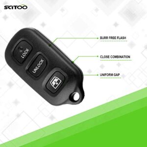 SCITOO 2pcs 4 Buttons Keyless Entry Remote Control Key Fob Clicker Transmitter SHELL Replacement fit for 2001-2008 Toyota Sequoia 1999-2009 Toyota 4Runner 1998-1999 Toyota Avalon FCC HYQ12BAN