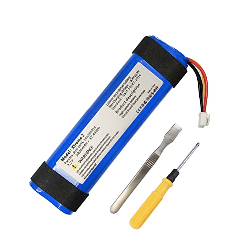 WRUMI Replacement Battery for JBL Xtreme 2, Xtreme 3, Battery SUN-INTE-103 5200mAh 7.4V with Tools