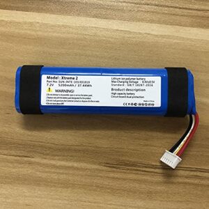 WRUMI Replacement Battery for JBL Xtreme 2, Xtreme 3, Battery SUN-INTE-103 5200mAh 7.4V with Tools