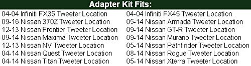 Exact Fit Tweeter/Speaker Adapter Spacer Rings For Infiniti And Fits Nissan - SAK047_2-1 Pair