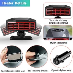 Car Heater Defroster,12V Fast Heating Quickly Defrost Defogger 2 in 1 Heating & Cooling Fan Automobile Windscreen Fan