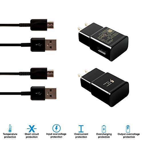 15W Type C Charger Fast Charging 2 Pack USB C Android Phone Charger Wall Charger Block & 6.6ft Cable for Samsung Charger Galaxy S8 S9 S10 Plus Active S10e S20 S21 S22 Z Fold 2 3 Ultra Plus Note 8 9 10