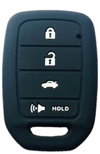 rpkey silicone keyless entry remote control key fob cover case protector replacement fit for 2013 2014 2015 honda accord civic mlbhlik6-1t 35118-t2a-a20