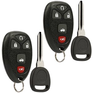 keyless entry remote ignition key fob fits chevy cobalt malibu/buick allure lacrosse/pontiac g5 g6 grand prix solstice/saturn aura sky (fits part # 22733524), set of 2